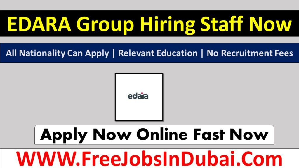 EDARA Careers Jobs Vacancies In UAE - JobsInDubai